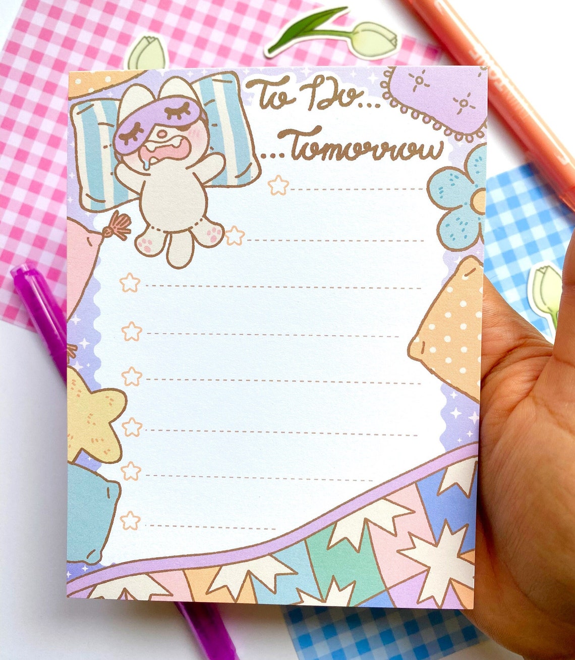 Kawaii Notepad Cute Notepad Pastel Notepad With Stickers - Etsy