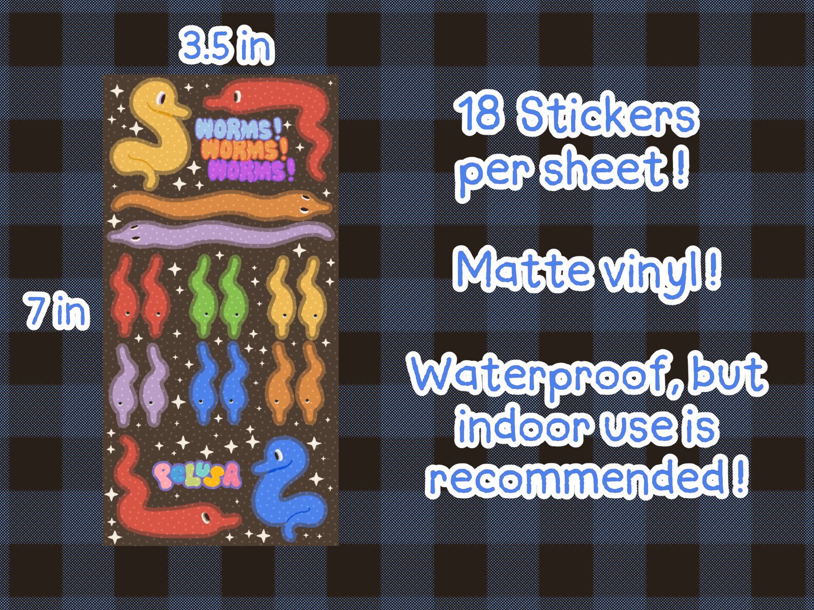 Deco Planner Stickers | Worm on a String | Funny Stickers - Etsy