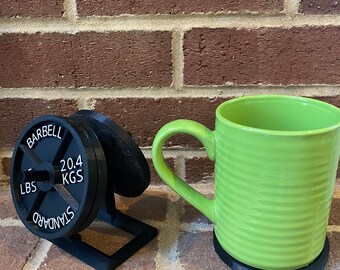 Barbell Weight Plate Drink Coaster 25KG / Powerlifting Kitchen - Etsy