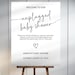 Unplugged Baby Shower Welcome Sign Template, Editable Modern Unplugged ...