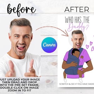 Printable Find the Dad Game, Editable Who Has Baby Daddy Baby Shower ...