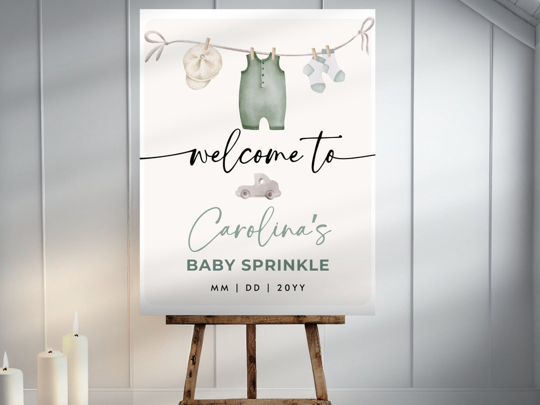 Baby Boy Sprinkle Welcome Sign Template It's a Sprinkle Poster Editable ...