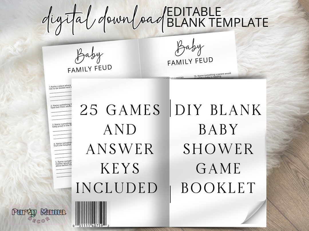 DIY Baby Shower Booklet Template, Editable Games Bundle, Icebreaker ...