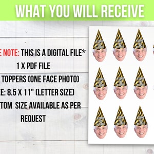 Retired Cupcake Topper, Retirement Party Decorations, Grandpa Face on ...