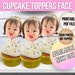 Face Cupcake Topper, Custom Cupcake Toppers, DIY Cupcake Topper, 1st ...
