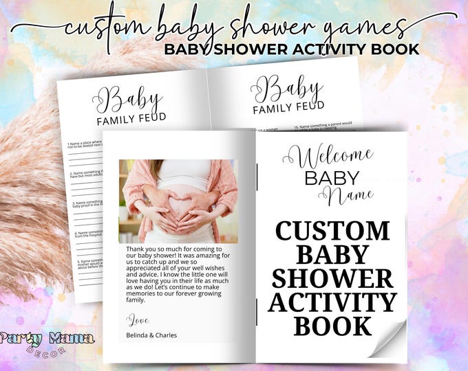 Editable Baby Shower Game Activity Magazine Template - Etsy Canada