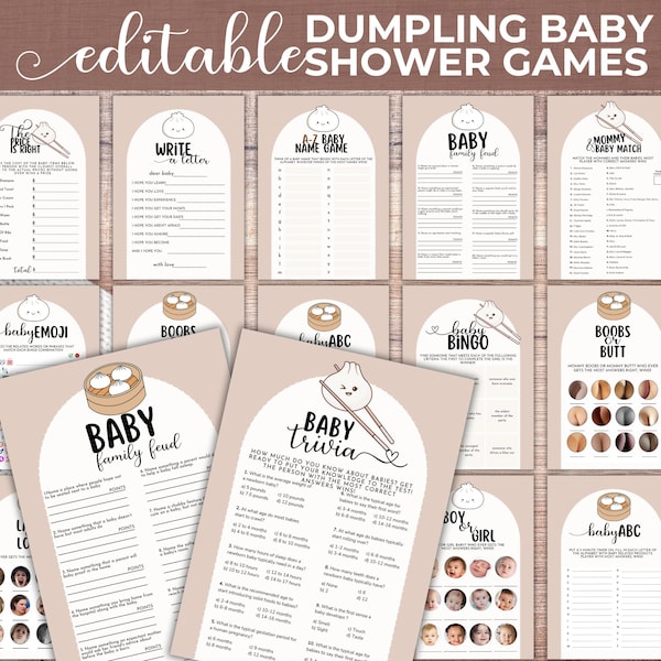 Dumpling Theme Games - Etsy
