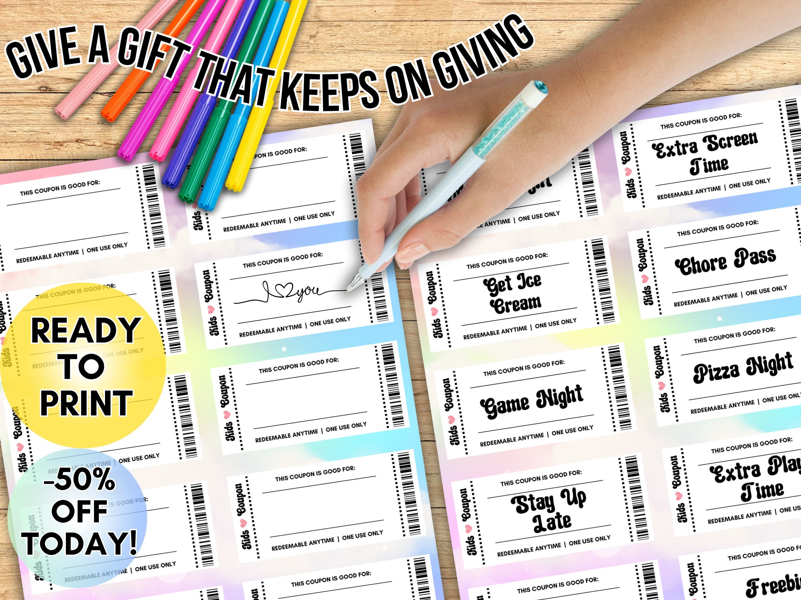 Coupon Book for Kids Printable Kids Coupon Book Reward - Etsy