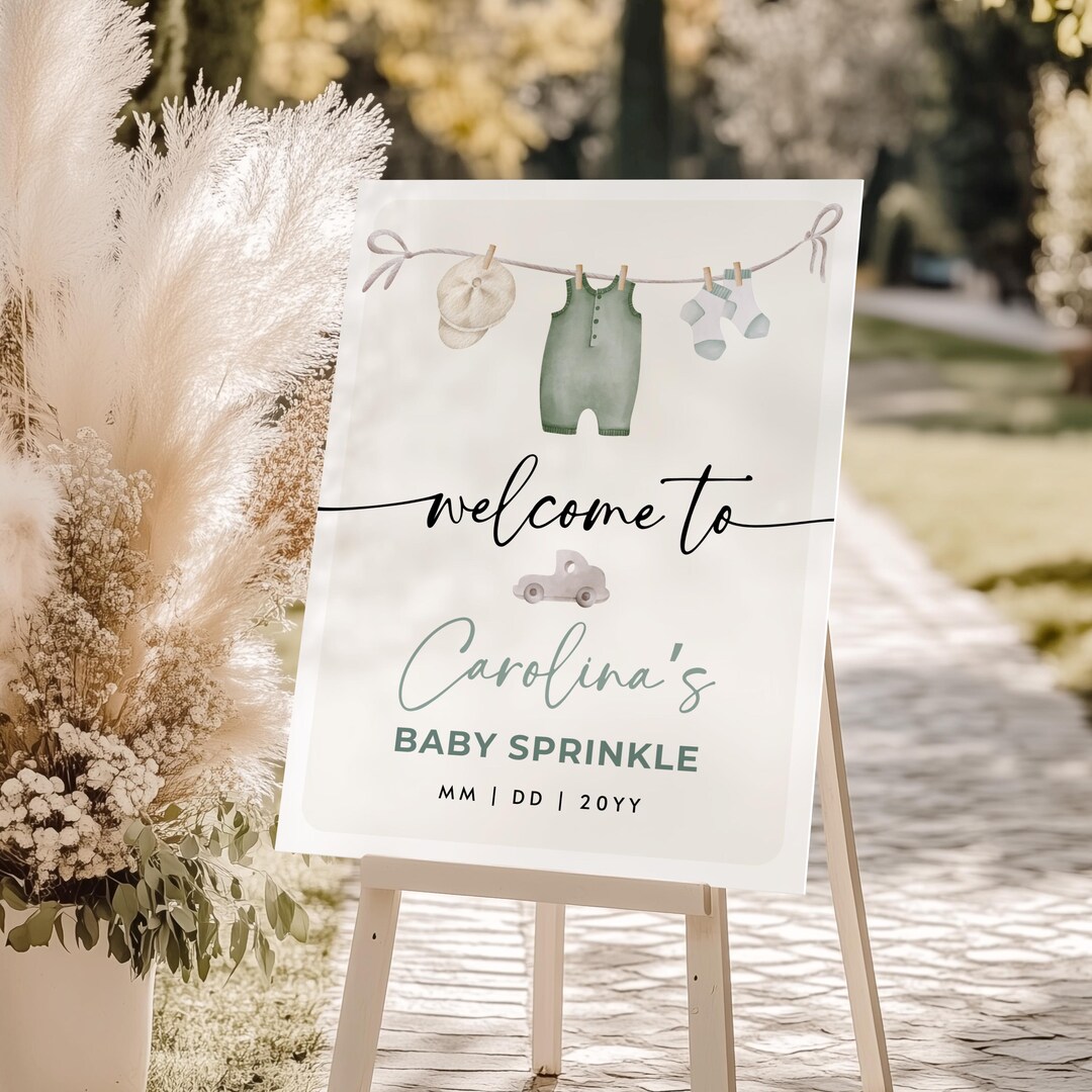 Baby Boy Sprinkle Welcome Sign Template | It's a Sprinkle Poster ...