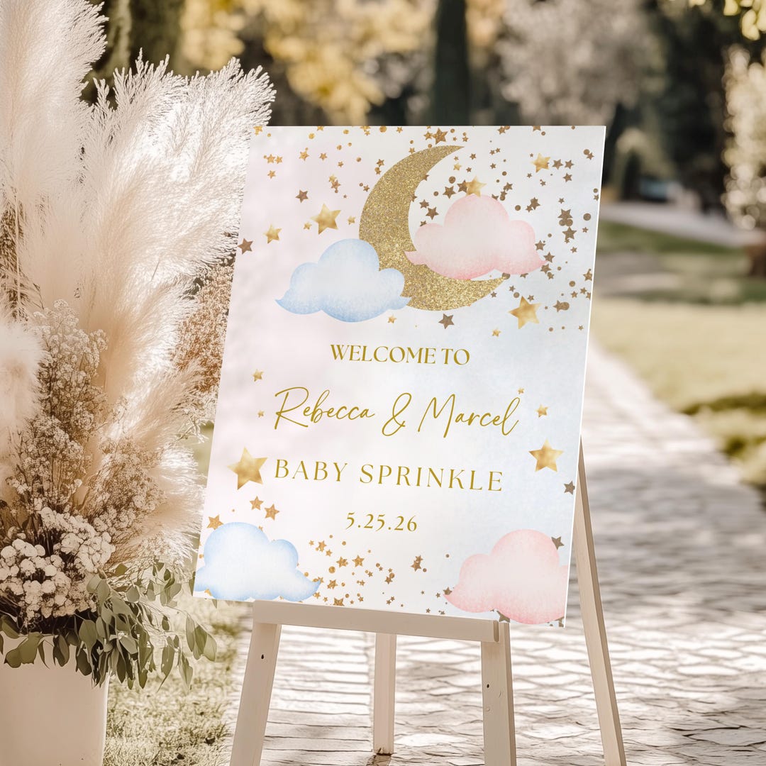 Twinkle Twinkle Little Star Welcome Sign for Baby Sprinkle, Gender ...