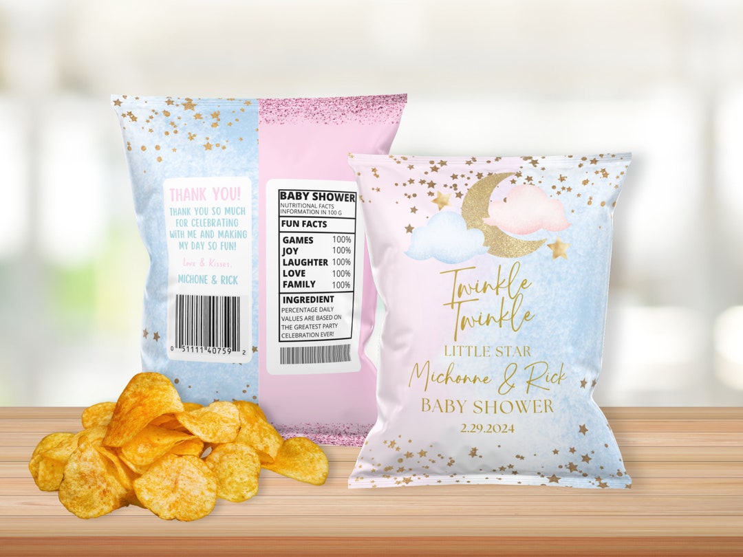 Twinkle Twinkle Littler Star Chip Bag Template, DIY Editable Star ...