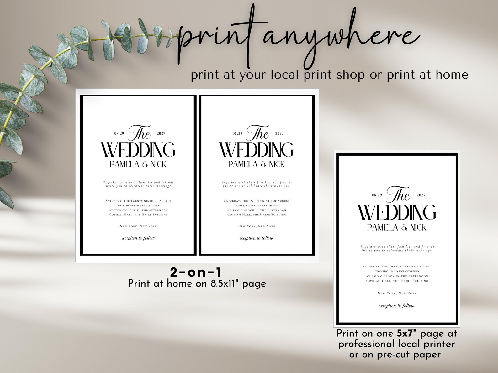 Vintage Wedding Invitation Template Old Money Invitation, Includes ...
