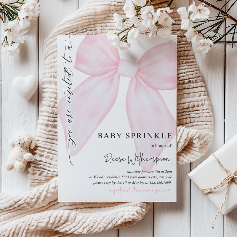 Baby Sprinkle Invitation Girl - Etsy