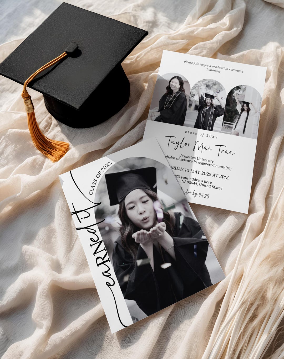Registered Nurse Graduation Invitation Template, Medical Nursing ...