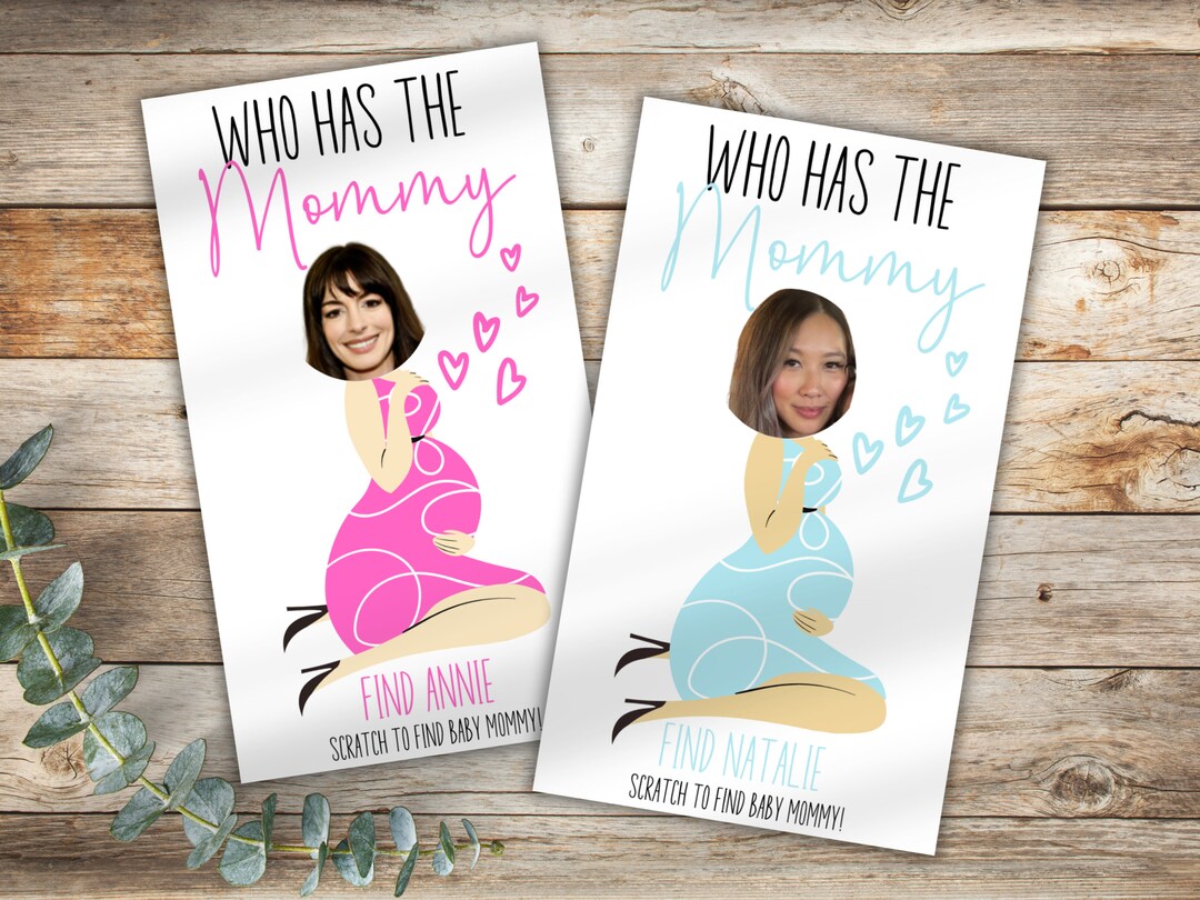 Editable Who Has the Mommy Game Template, Guess Who Has Mom-to-be Baby ...