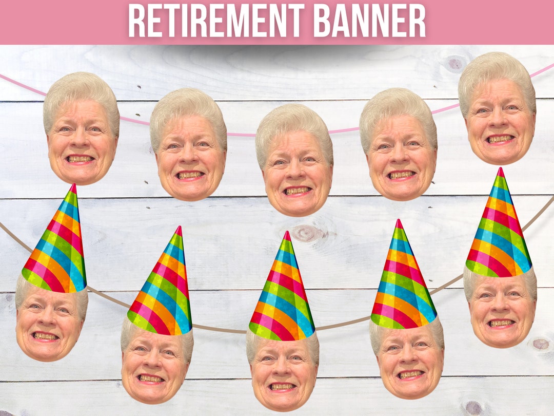 Retirement Banner, 60th Retirement Bunting, 70th Retired Banner ...