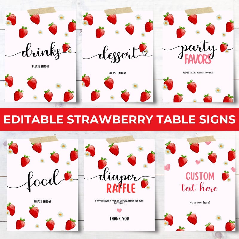 Strawberry Signs - Etsy