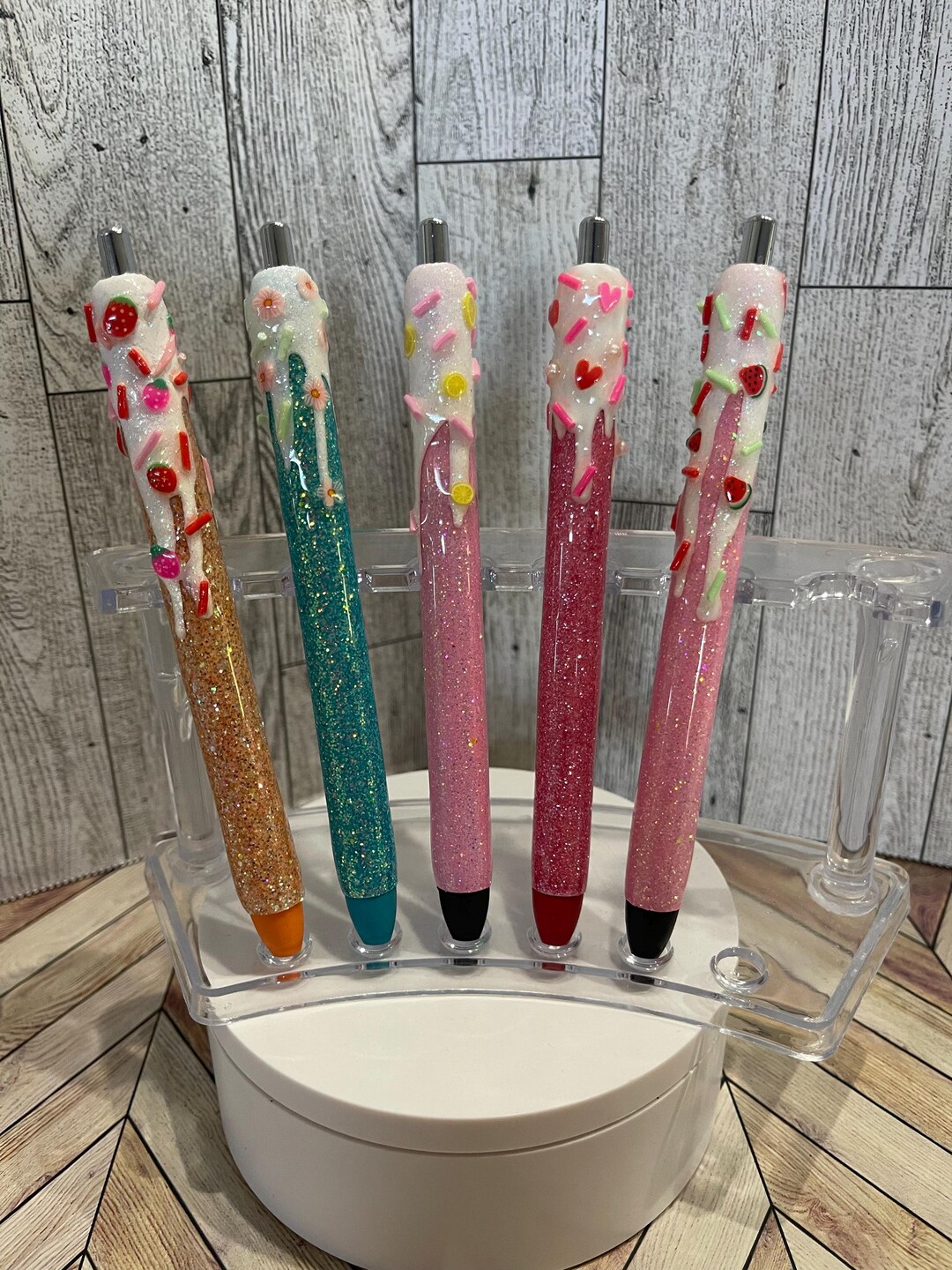 Summer Sprinkle Glitter Epoxy Pens: Handmade Ink Joy Pen - Etsy