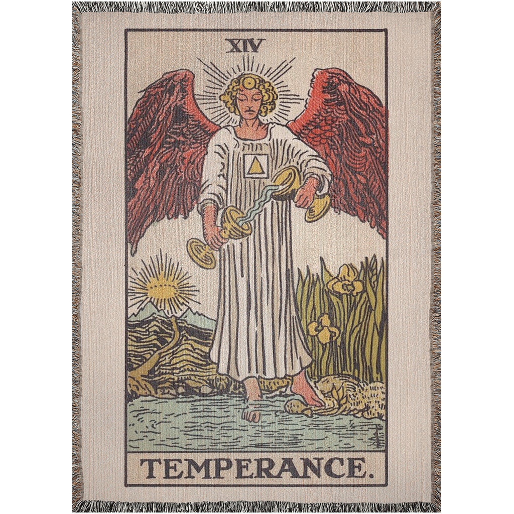 Temperance XIV Rider-waite Tarot Deck Woven Throw Blanket: - Etsy