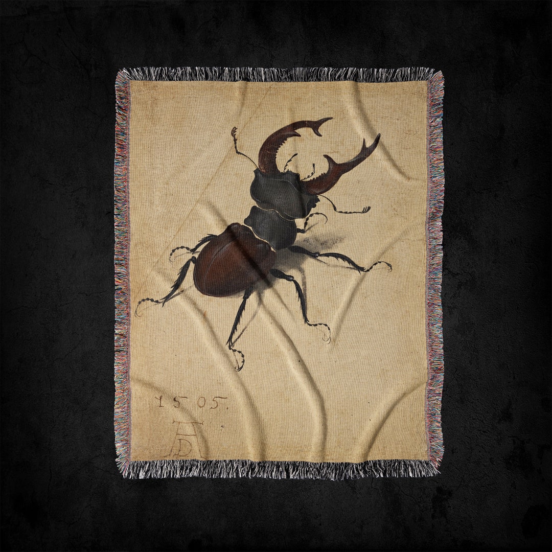 Albrecht Dürer Stag Beetle Woven Throw Blanket: Entomology Nature Art ...