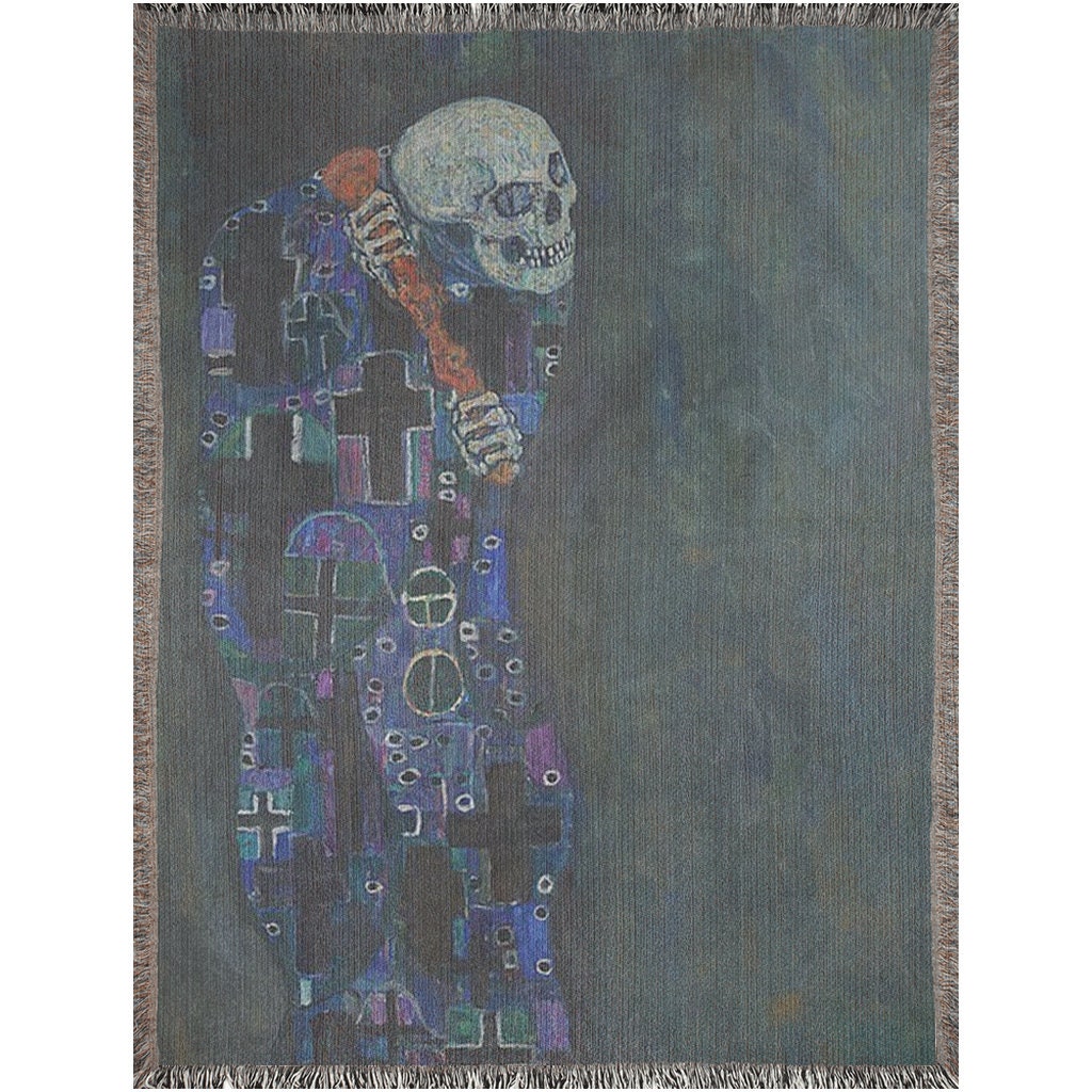 Gustav Klimt's Death Woven Throw Blankets: Dark Art, Dark Academia ...
