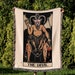 The Devil XV Rider-waite Tarot Deck Woven Throw Blanket: Gothic Satan ...