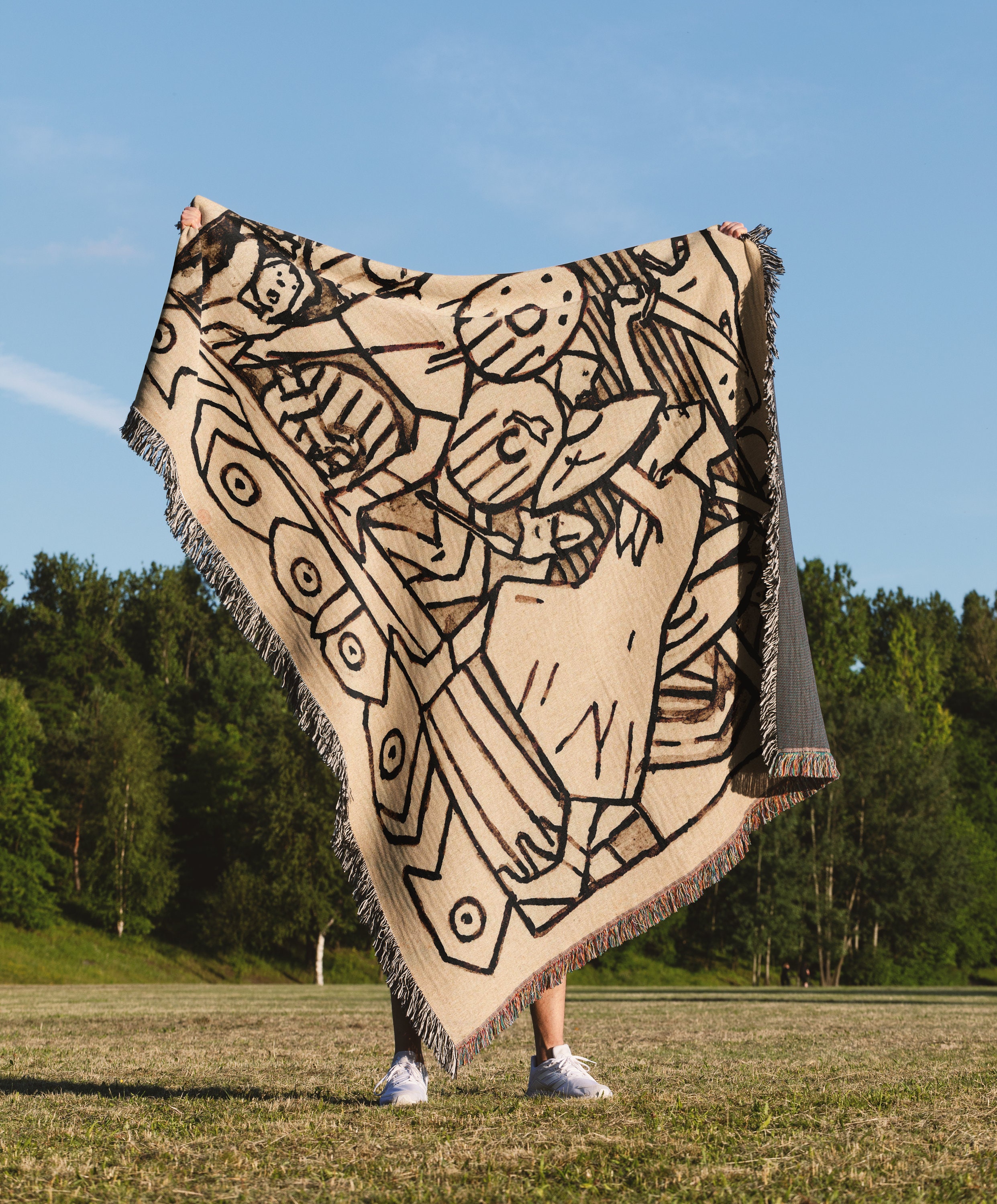 The Battle of Solskjell Woven Throw Blanket: Norwegian Norse Viking ...