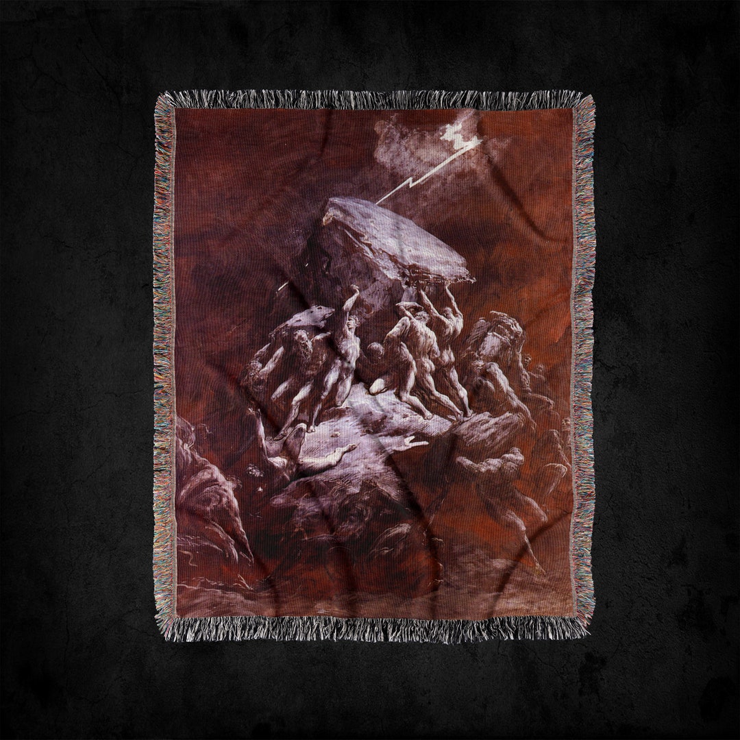 Gustave Dore the Clash of the Titans Woven Throw Blanket: Greek ...