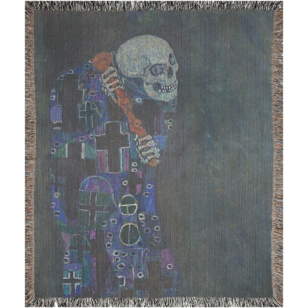 Gustav Klimt's Death Woven Throw Blankets: Dark Art, Dark Academia ...