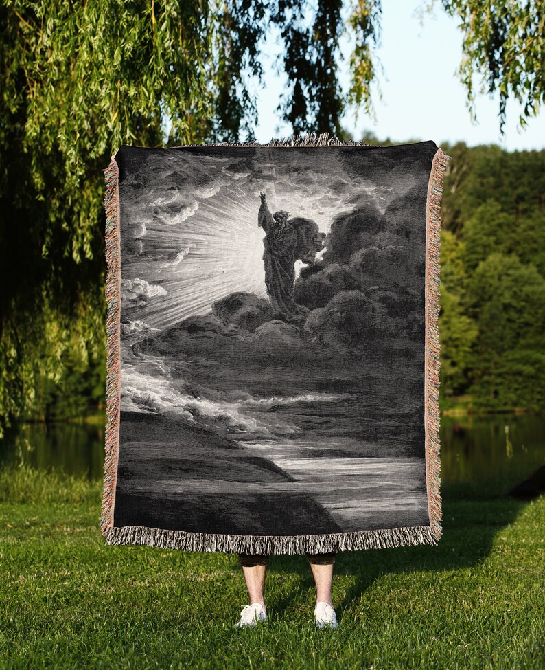 Gustave Dore God Creating Light Woven Throw Blanket: Religious Gifts ...