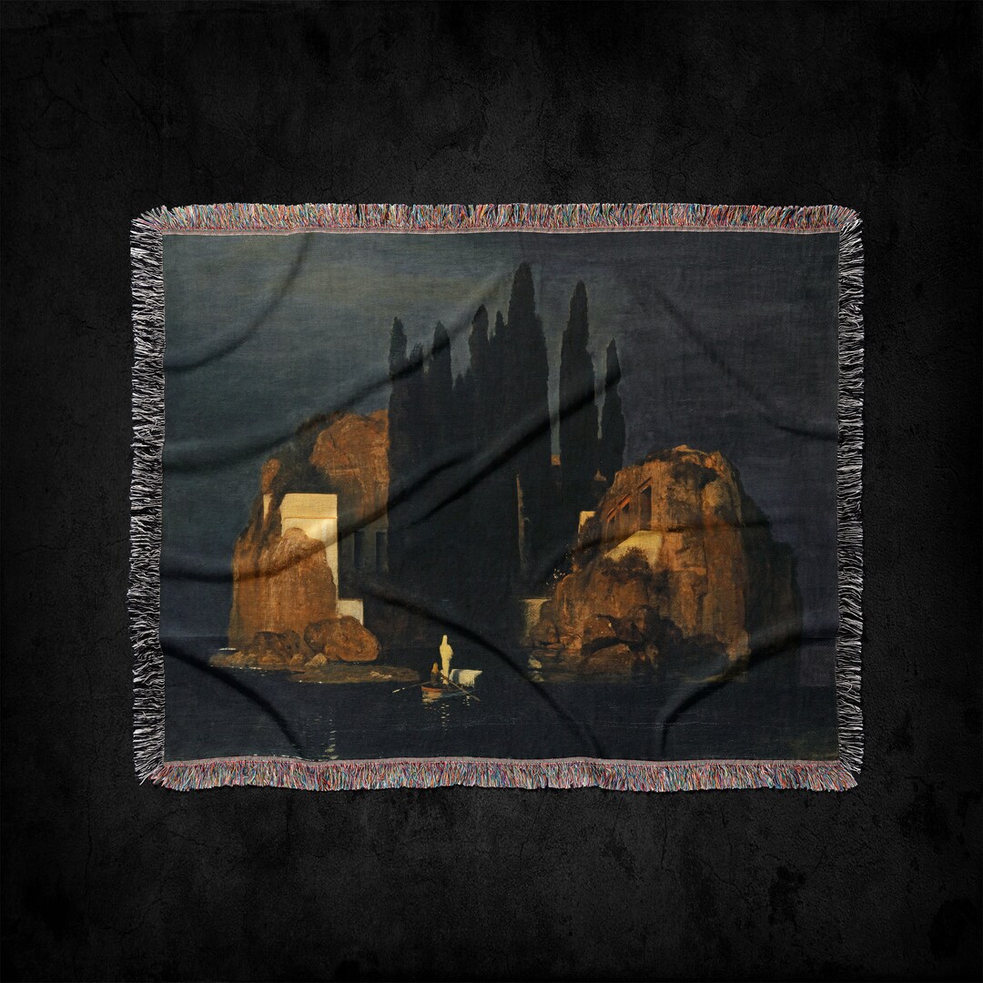 Isle of the Dead Arnold Böcklin Woven Throw Blanket: Die Toteninsel ...