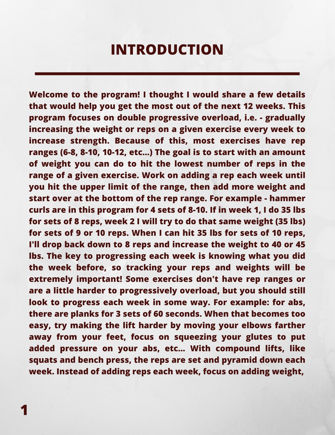 5 Day Full-body Strength Training Workout Program (12 Weeks) - Etsy