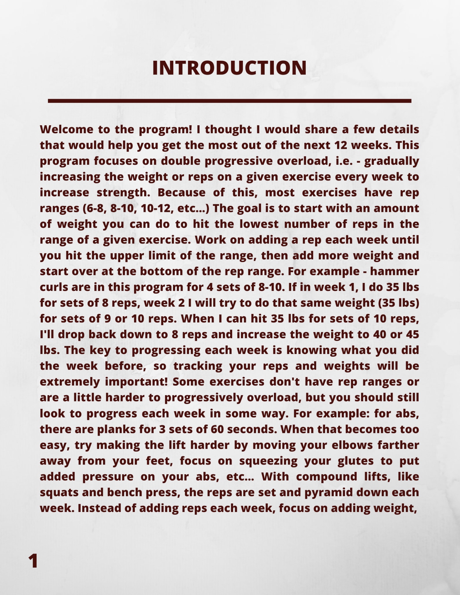 5 Day Full-body Strength Training Workout Program (12 Weeks) - Etsy