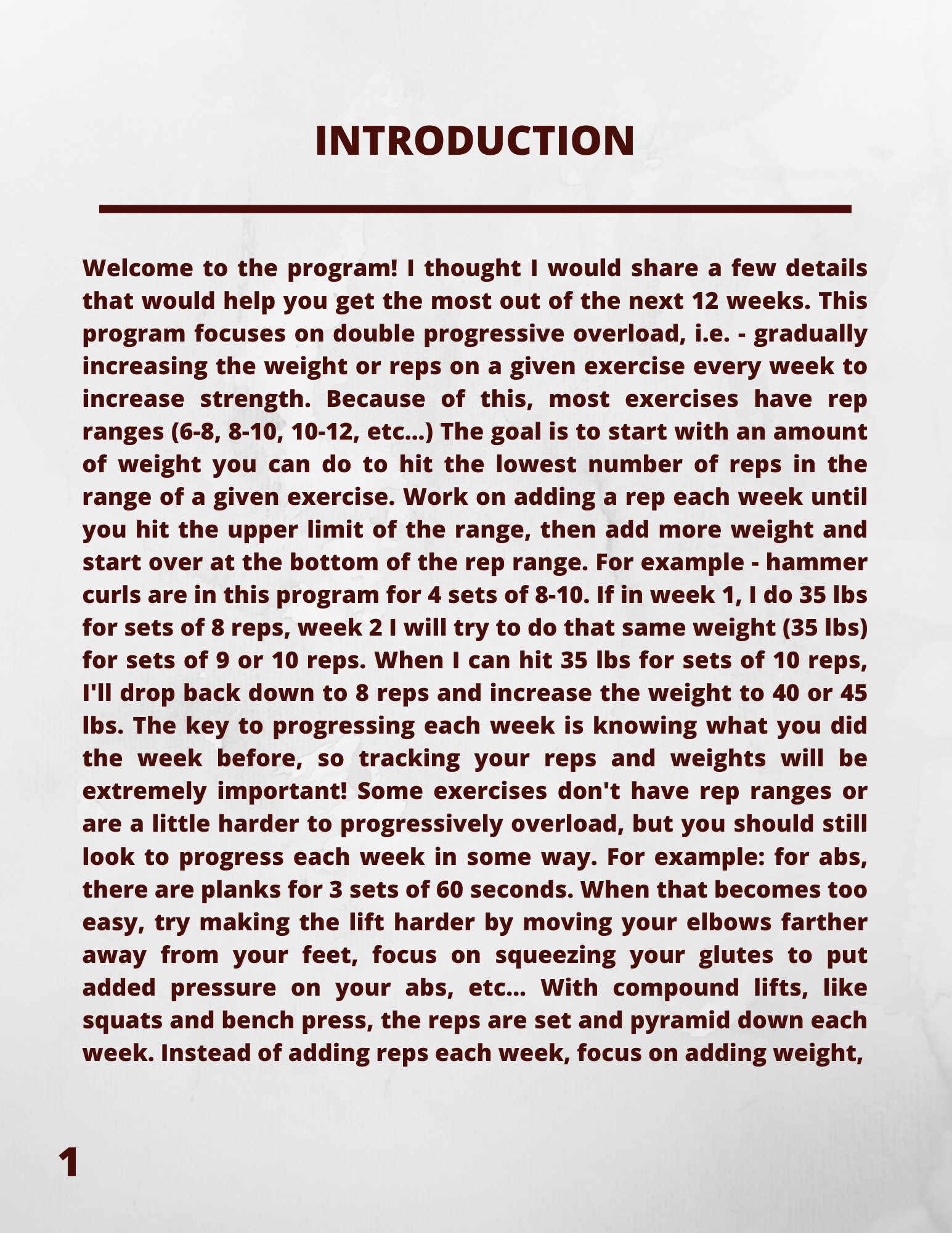 5 Day Full-body Strength Training Workout Program (12 Weeks) - Etsy