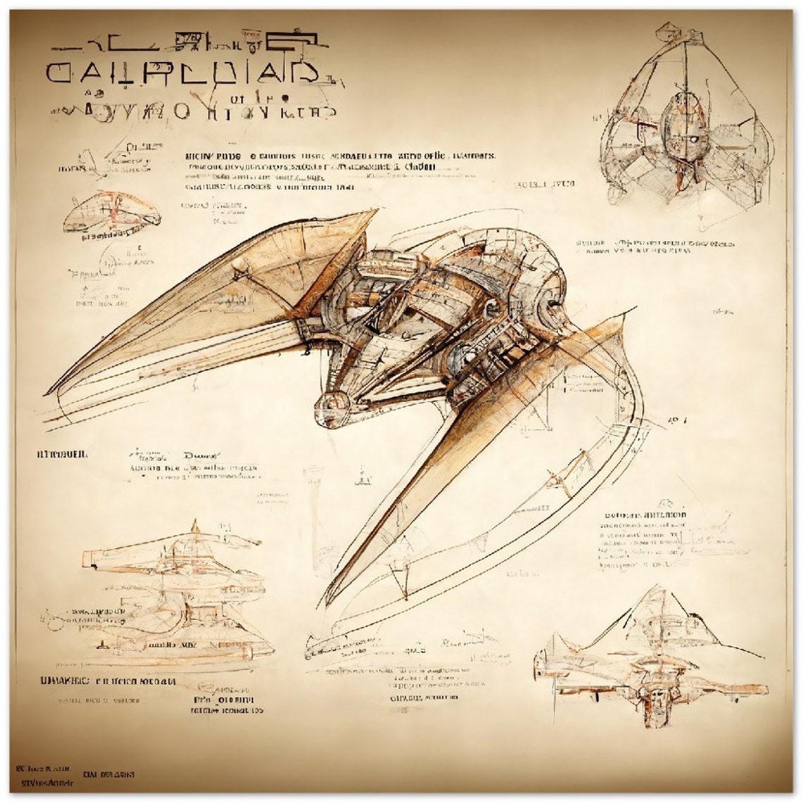 Da Vinci Invents: Cylon Raider (matte Print) - Etsy
