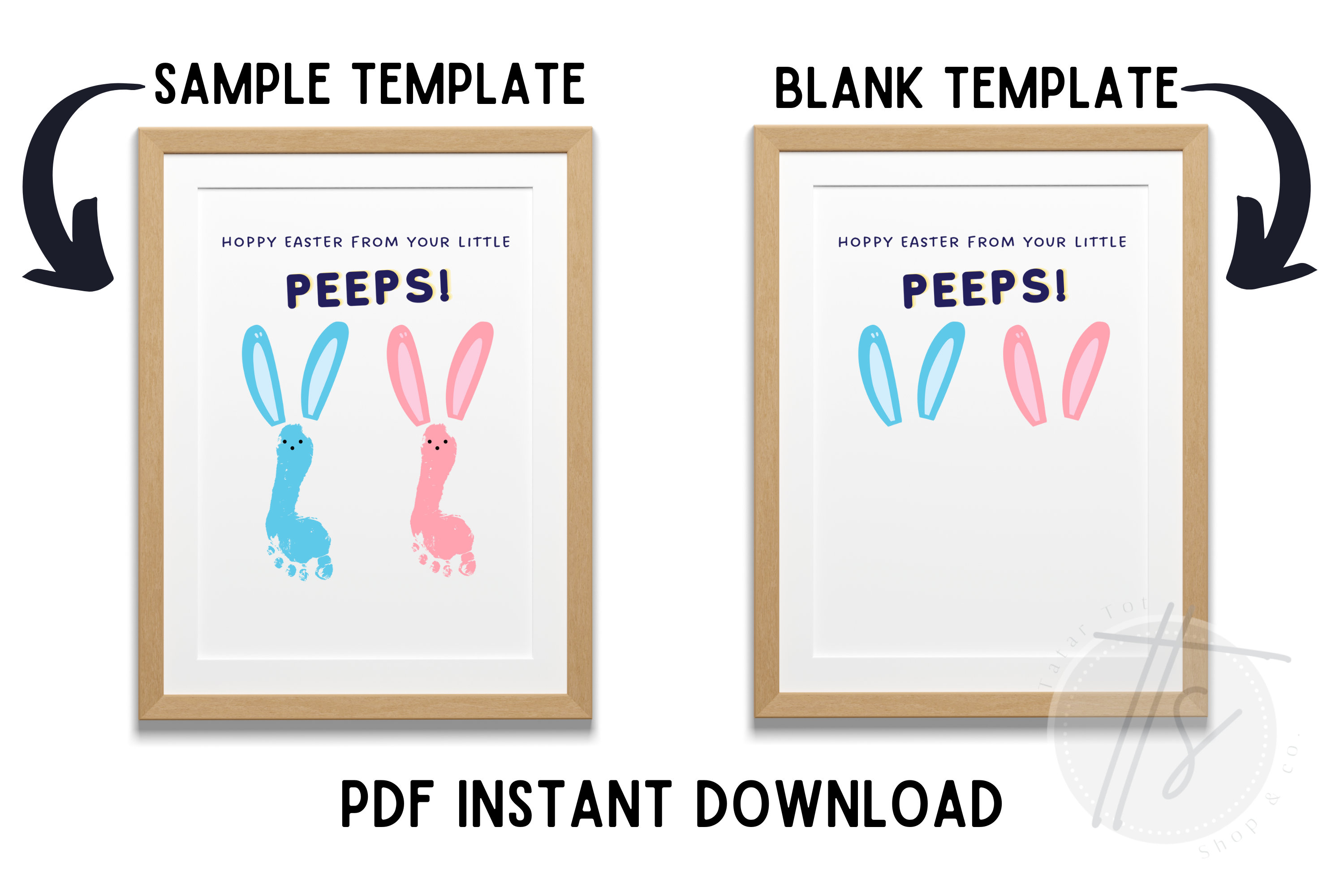 Sibling Easter Footprint Craft, Crafting With Kids & Babies, Peeps ...