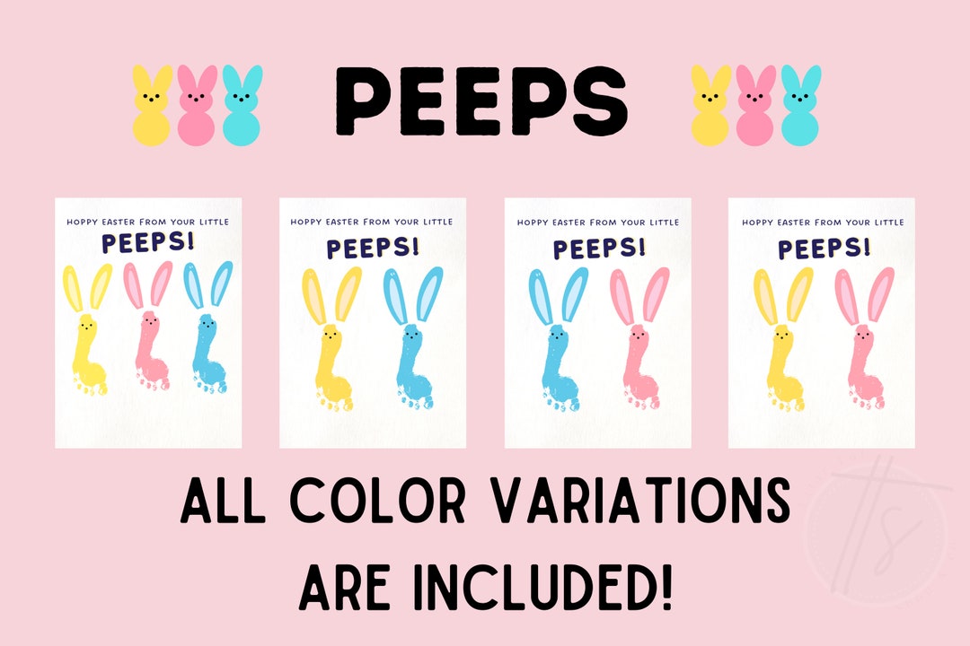 Sibling Easter Footprint Craft, Crafting With Kids & Babies, Peeps ...