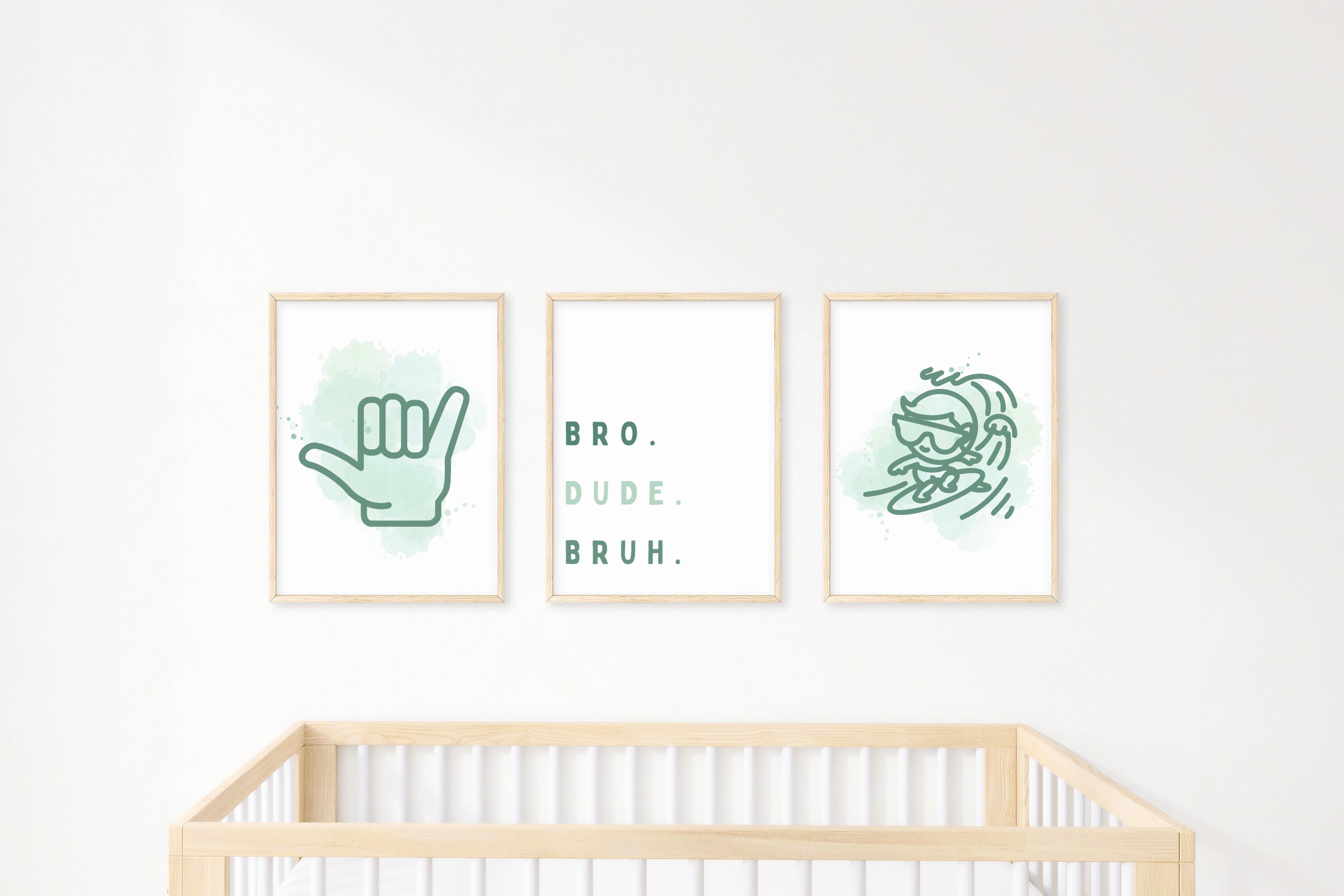 Bro. Dude. Bruh Wall Art Printable, Beach Theme Nursery, Boy Room - Etsy