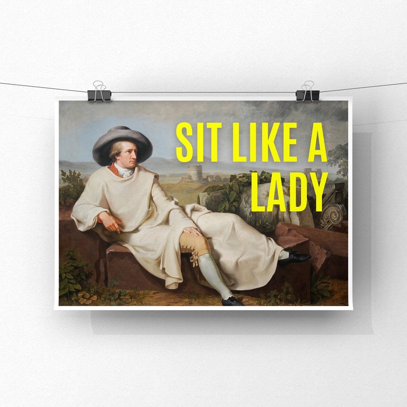 Sit Like a Lady, Funny Vintage Altered Art, Regency Art, Download ...