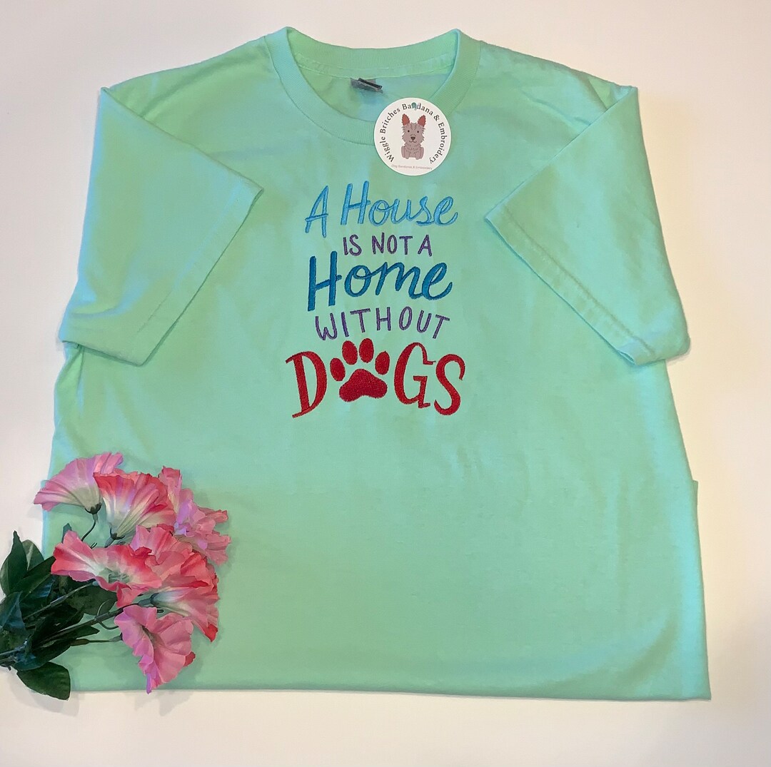 T-shirt, Customizable, Machine Embroidery, Dog/cat/service Dog T-shirts ...