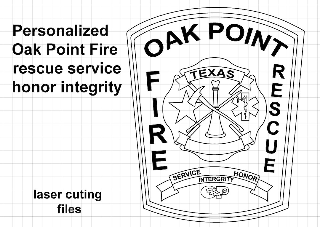 Personalized Oak Point Fire Rescue Service Honor Integrity - Etsy