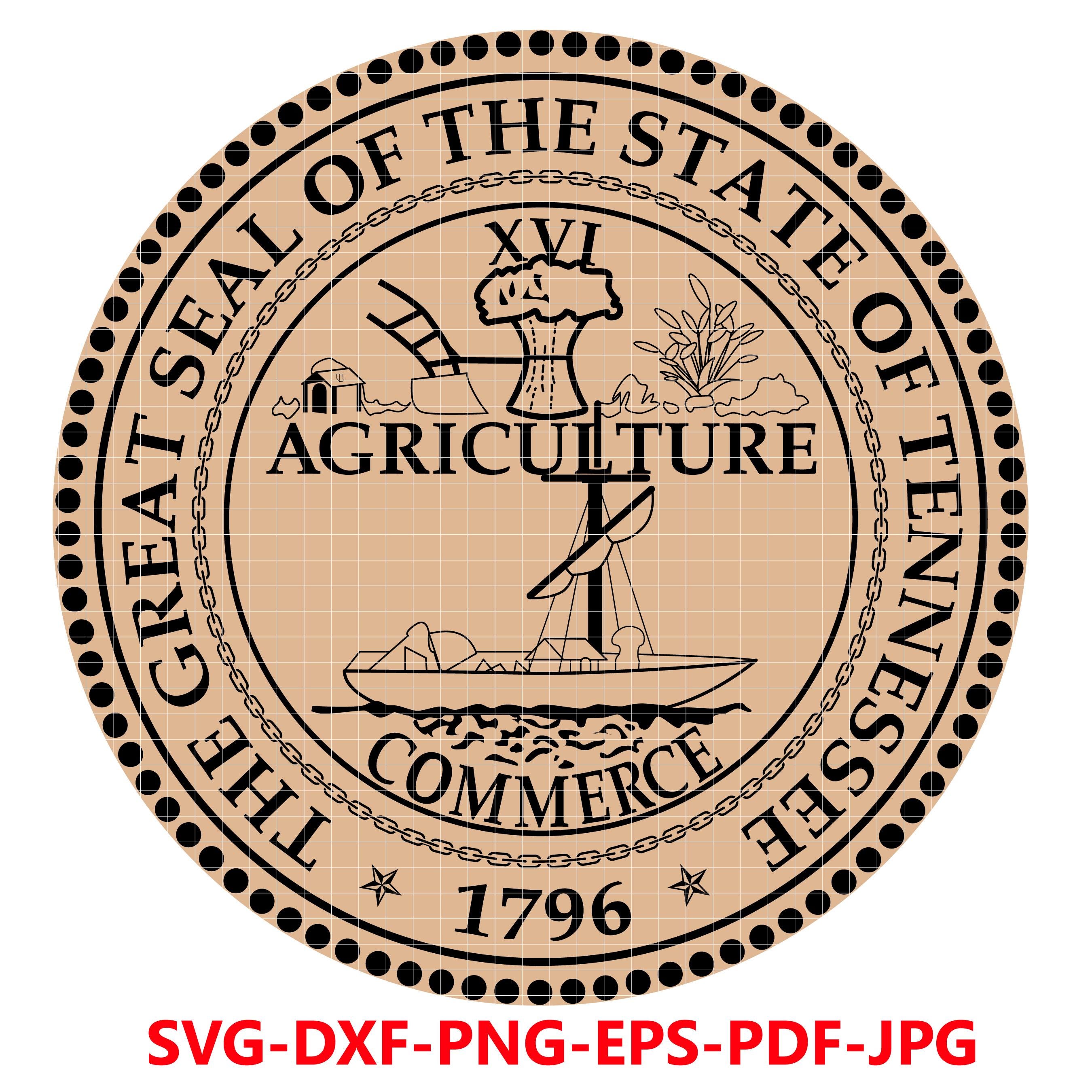 Seal of Tennessee, Great Seal, of The, United States, Badge, Seal ...