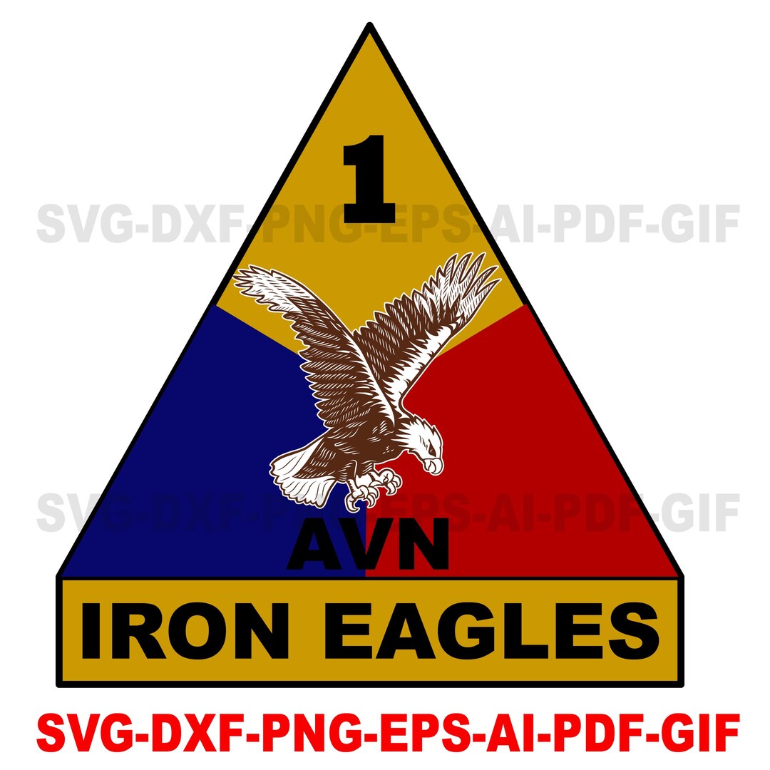 1st Armored Division Combat, Aviation Brigade, Badge, Laser Cutting ...