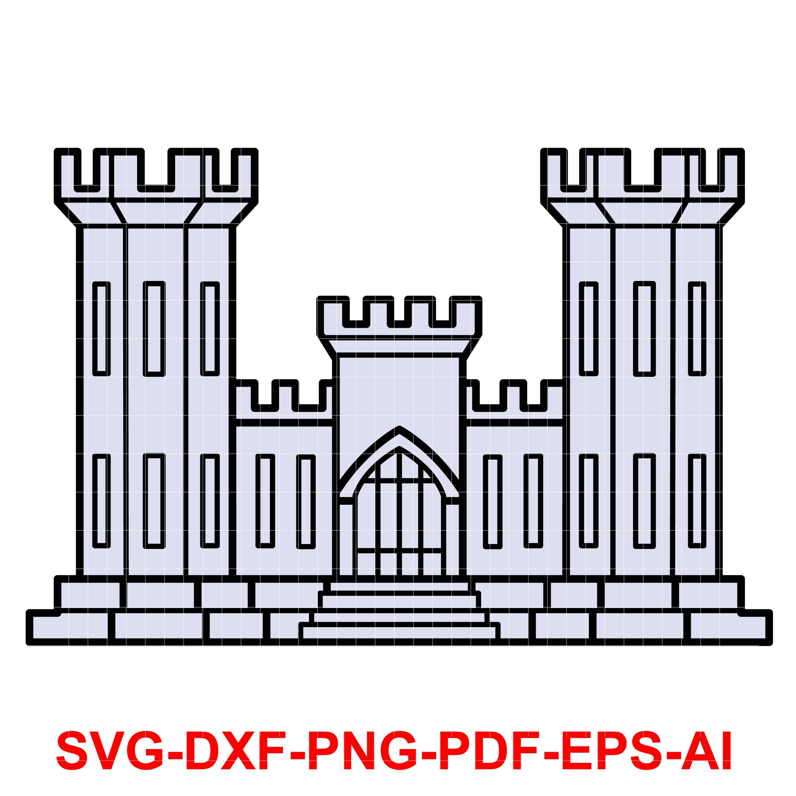 Army, Engineer, Castle, Badge, Seal, Laser Cutting, Vector Art, Cut ...