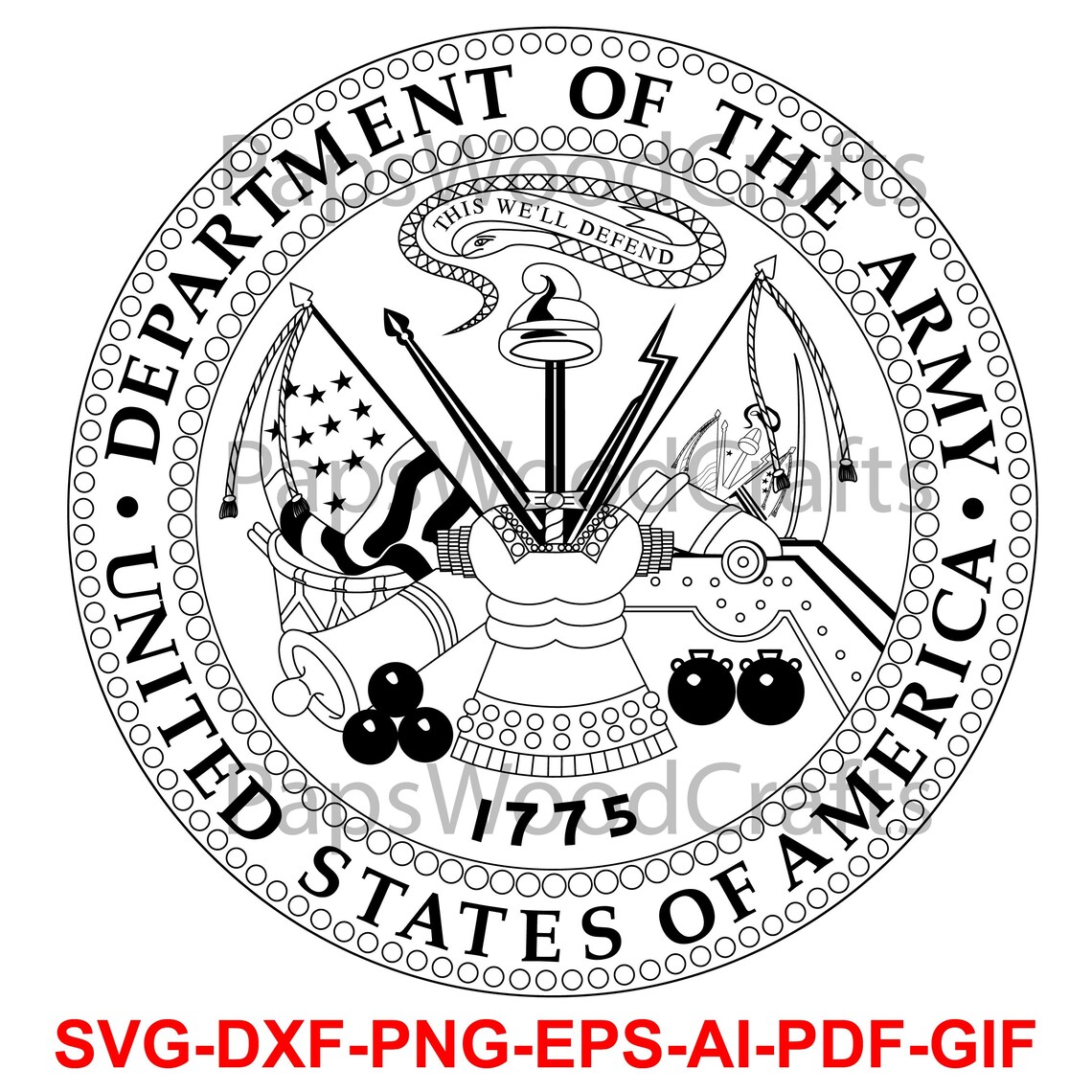 Department, United States Army, Logo, Badge, Seal, Laser Cutting ...