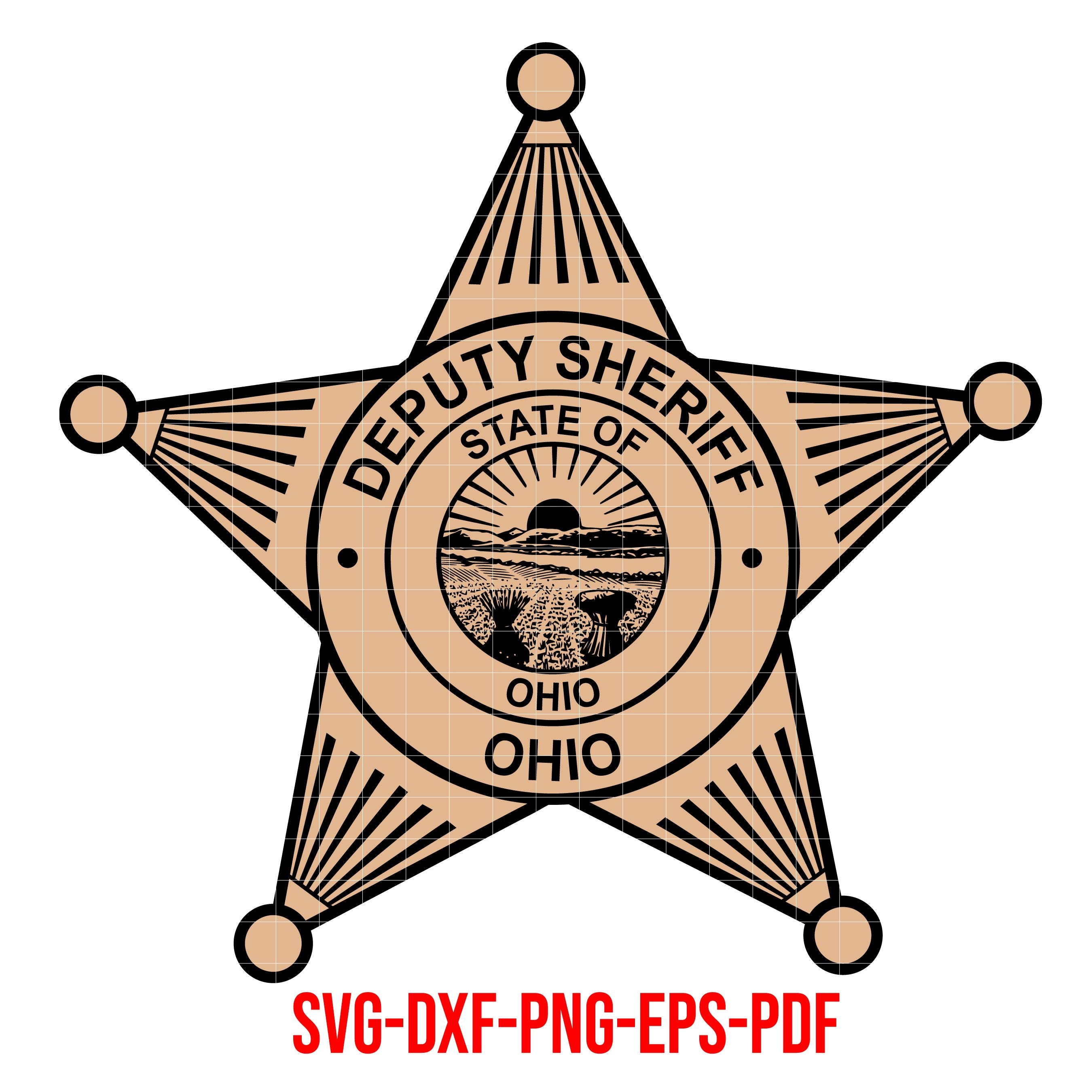 Deputy Sheriff State of Ohio Badge, Ohio Deputy Sheriff Badge, Logo, Seal, Custom, Ai, Vector ...