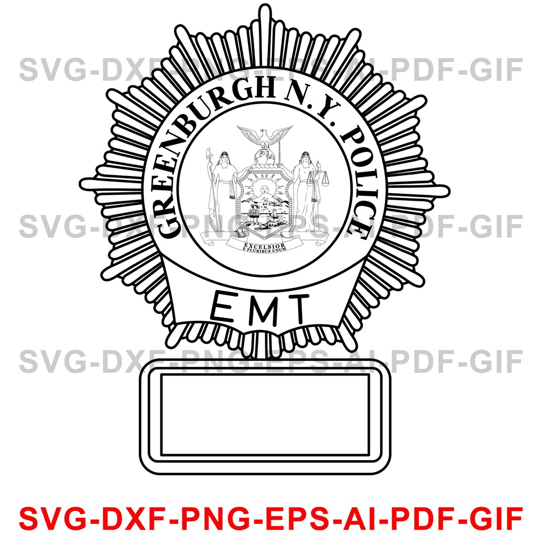 N.Y. POLICE Department, Detective Adge, Seal, Laser Cutting, Vector Art ...
