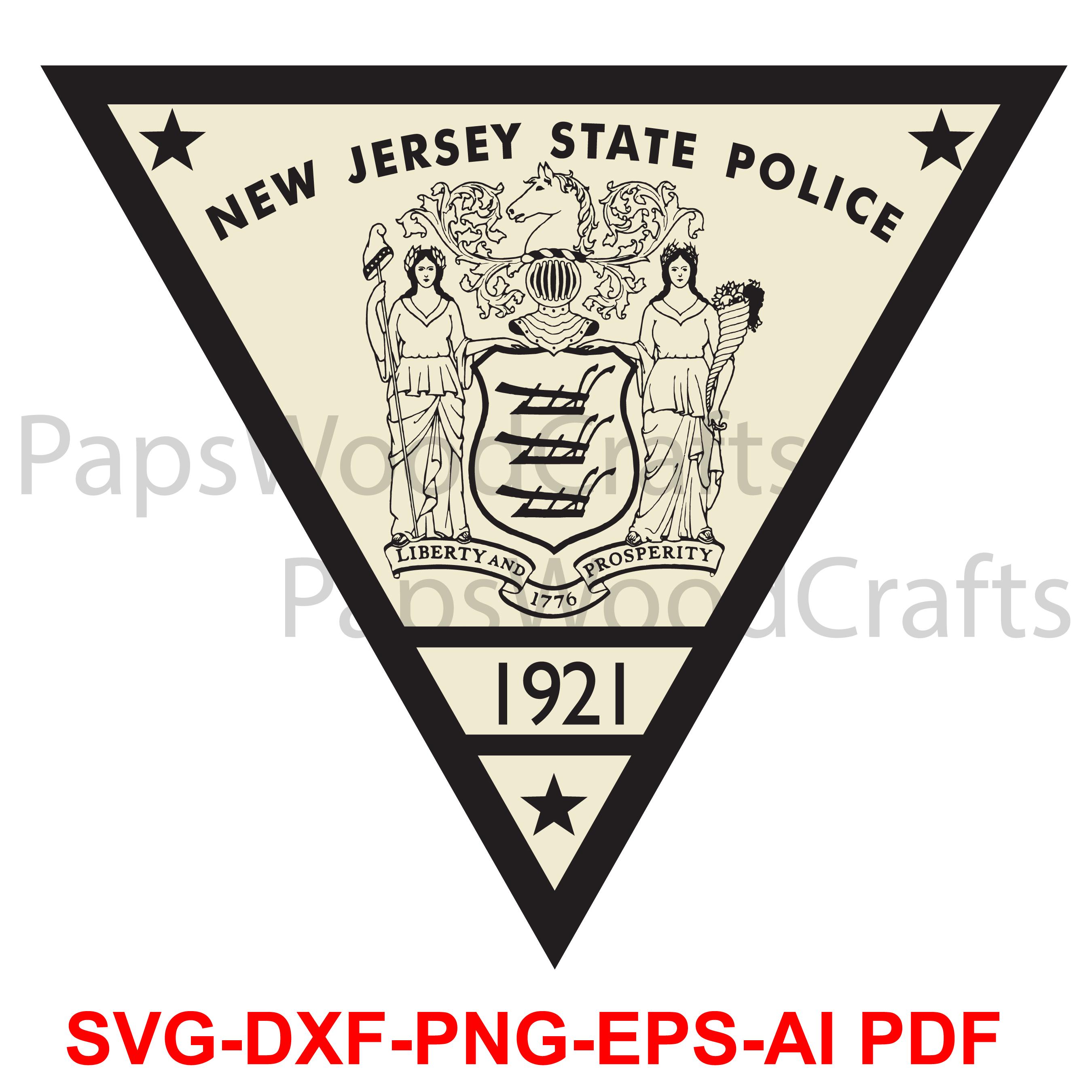 New Jersey, State Police, Badge, Seal, Custom, Ai, Logo, Vector, SVG ...