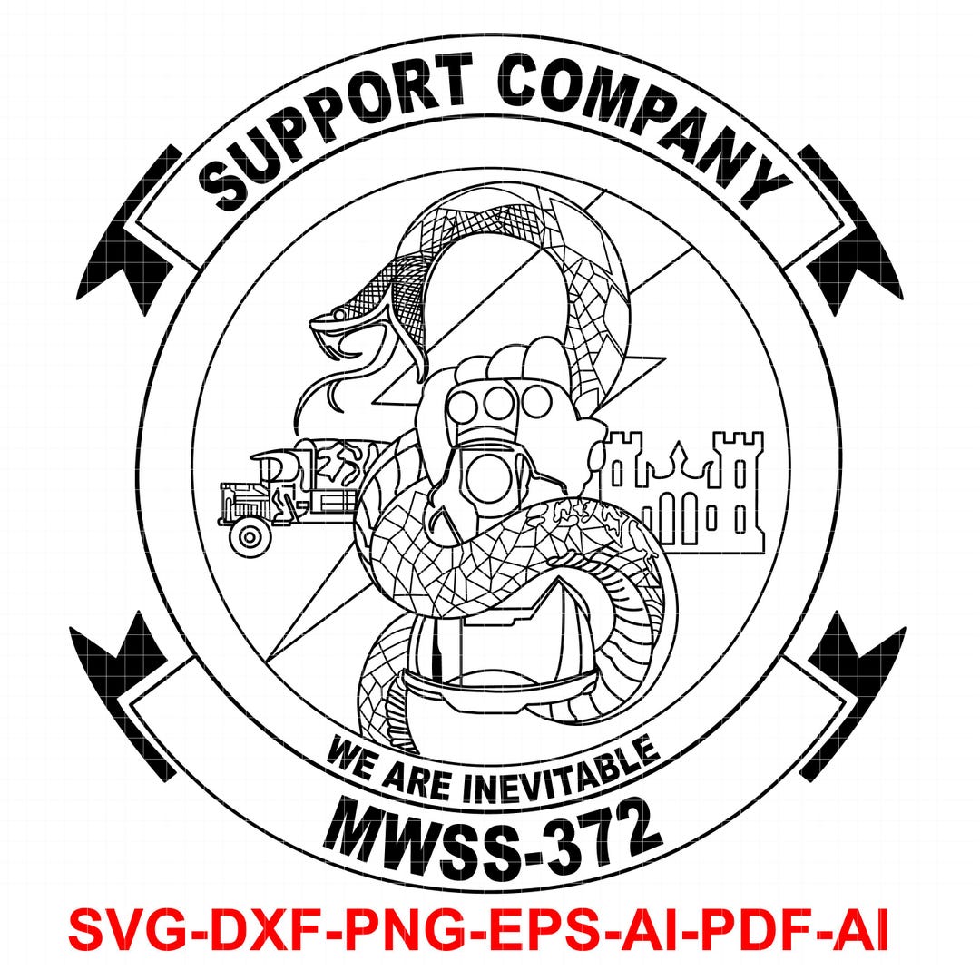 Marine Wing, Support Squadron, Logo, Seal, Laser Cutting, Vector Art ...