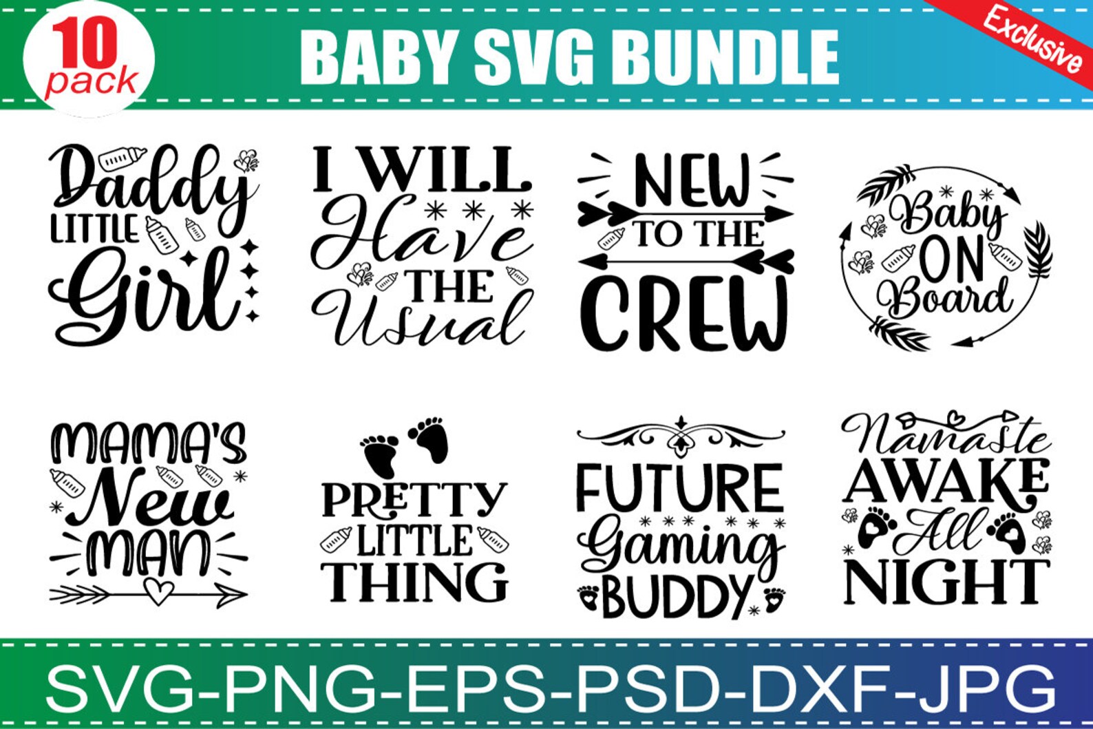 Baby Custom SVG Bundle| Baby Shower SVG| Newborn SVG Bundle| Baby Quote ...